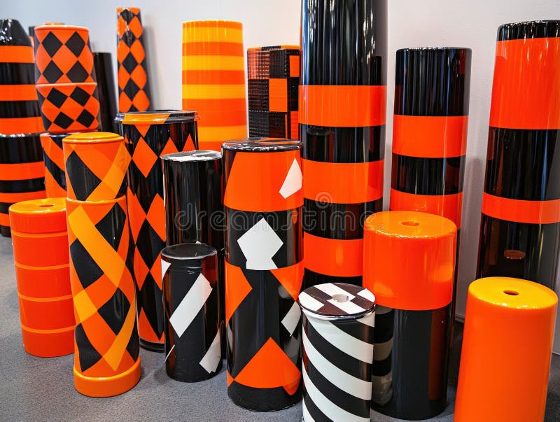 A Display of Safety Stripes Used for Marking Hazards and Ensuring ...