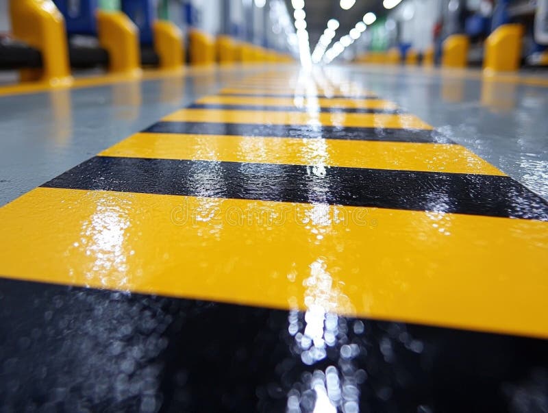 A Display of Safety Stripes Used for Marking Hazards and Ensuring ...