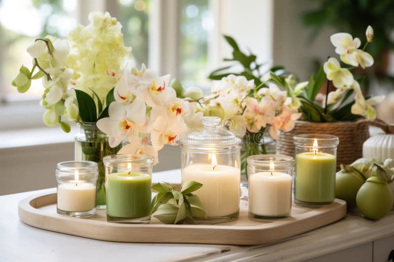 A Display of Scented Candles in Spring-inspired Fragrances, Arranged ...