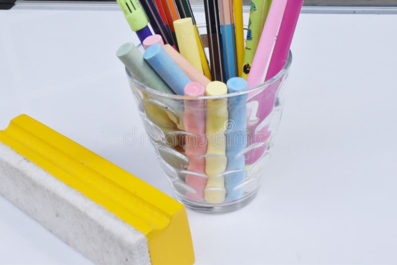 Display of School Stationary Material Stock Photo - Image of case ...