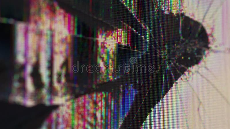 Display Scratch Monitor Defect Glitch Broken Blur Stock Video - Video ...