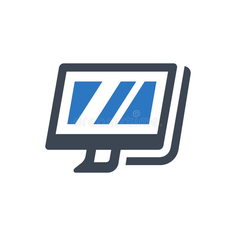 Display screen icon stock vector. Illustration of sign - 219956830