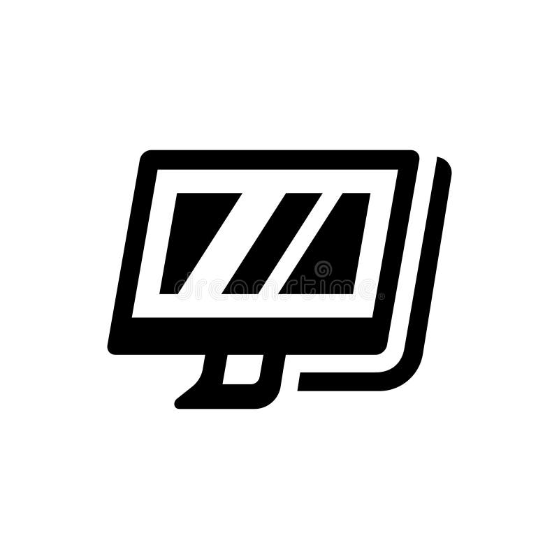 Display screen icon stock vector. Illustration of desktop - 224209018
