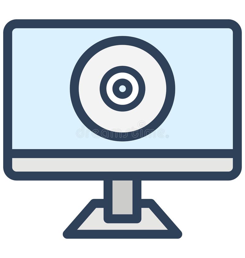 Display, Screen Isolated Vector Icon that Can Be Easily Edited in Any ...