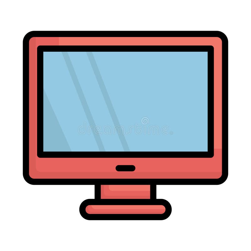 Display Screen, Lcd Vector Icon Which Can Easily Modify Stock Vector ...