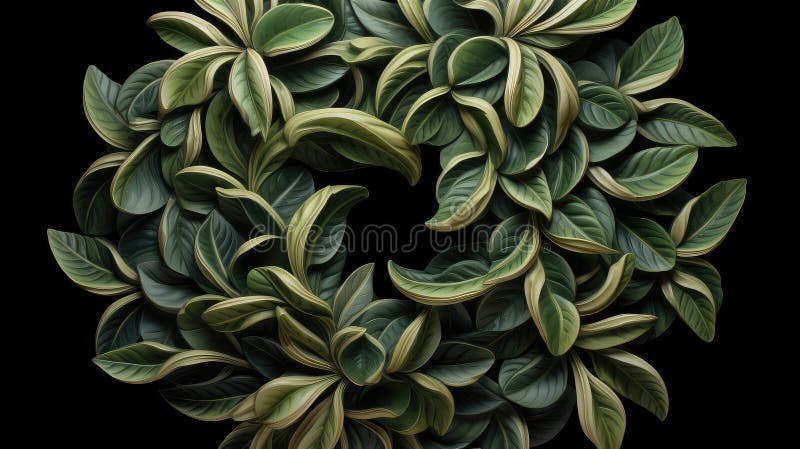 Display scroll leaves stock illustration. Illustration of arrangement ...
