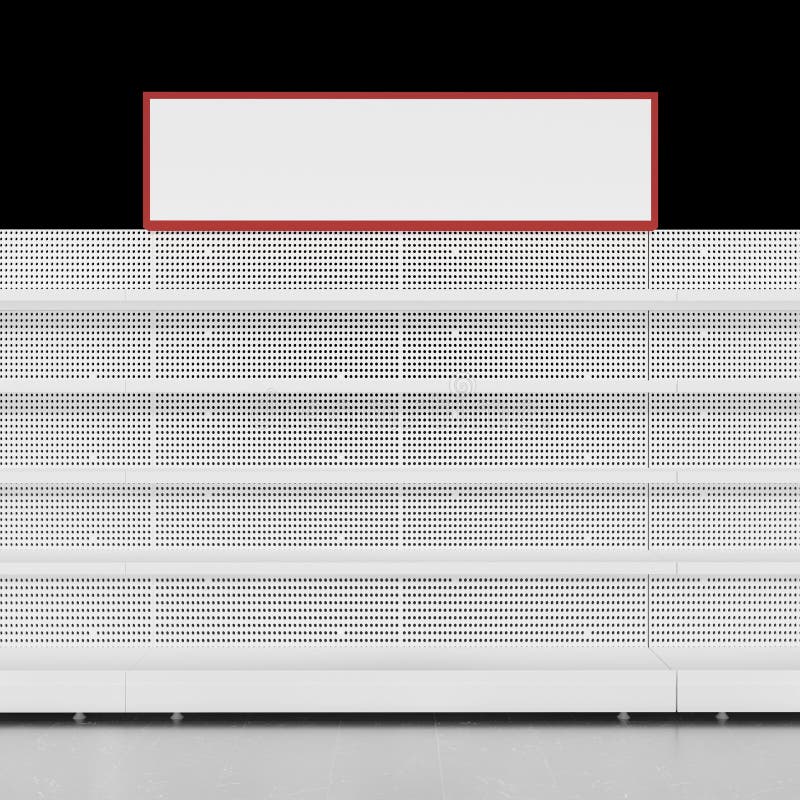 Display Shelf Gondola with Header 3d Illustration Stock Illustration ...