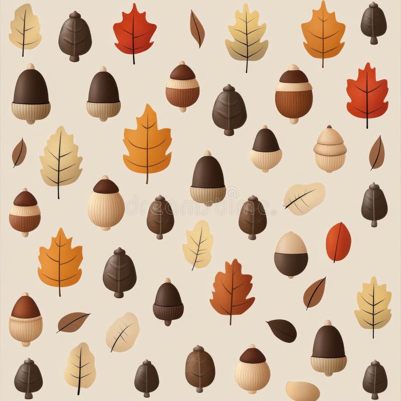 A Collection of Various Seed Pods and Acorns Displayed on a Textured ...