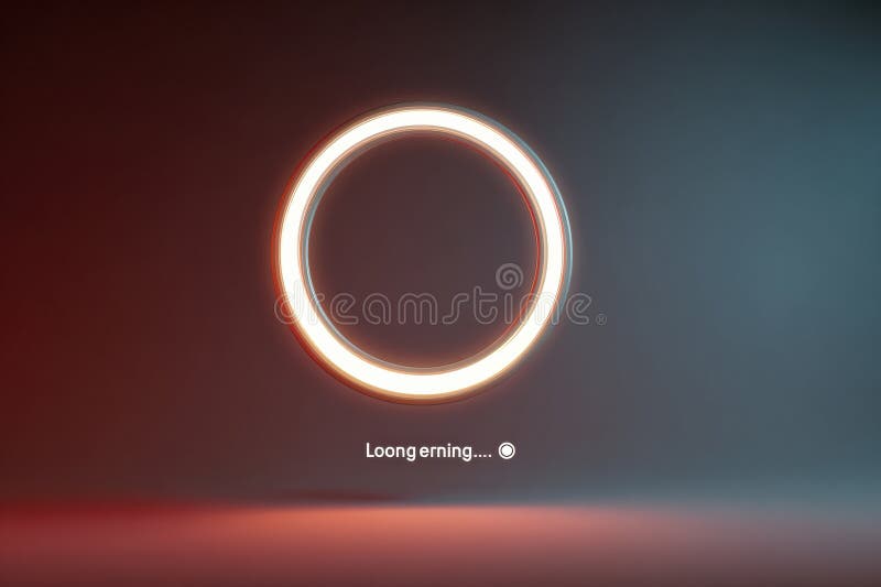 Server Error Screen with Endless Loading Symbol and Faded Top Margin ...