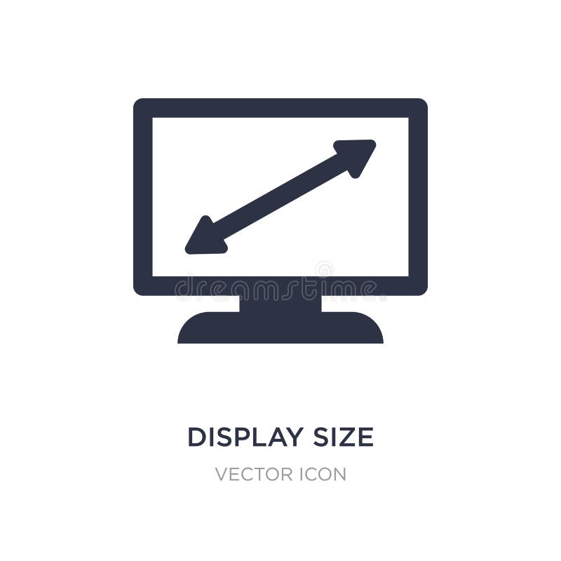Display Size Icon on White Background. Simple Element Illustration from ...