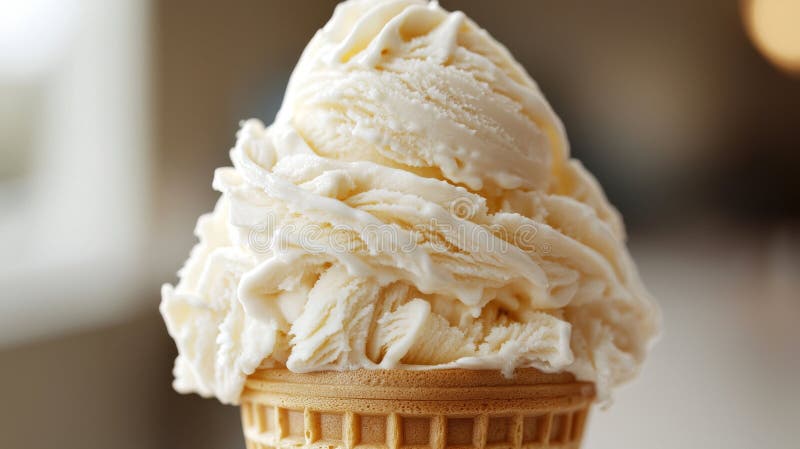 Display of Soft Serve Ice Cream in a Waffle Cone As Well As Soft Serve ...