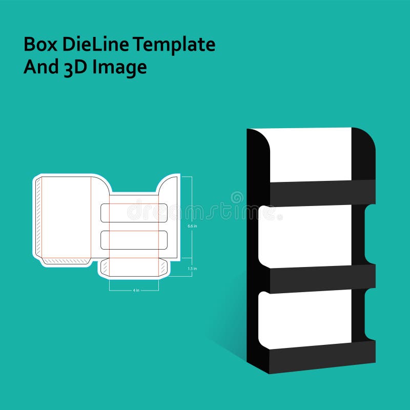 Display Stand Box Die Line Template, Vector Design Stock Vector ...
