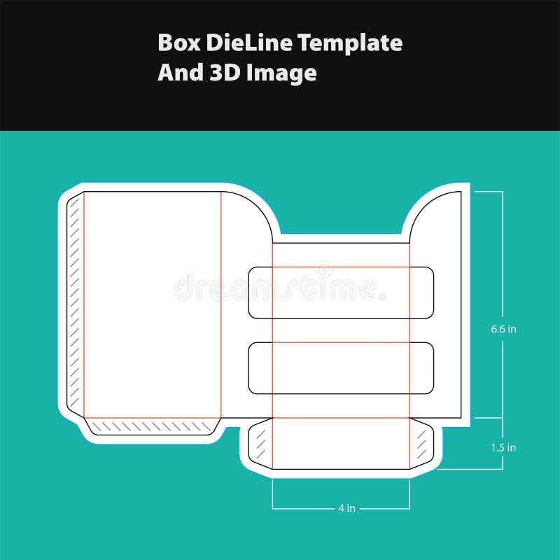 Display Stand Box Dieline Template, Vector Design Stock Vector ...