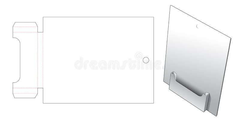 Display Stand with Hang Hole Die Cut Template Stock Vector ...