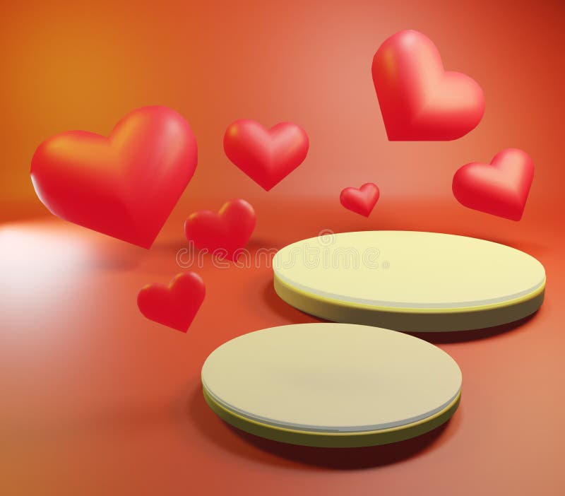 Display stand red heart stock illustration. Illustration of produce ...