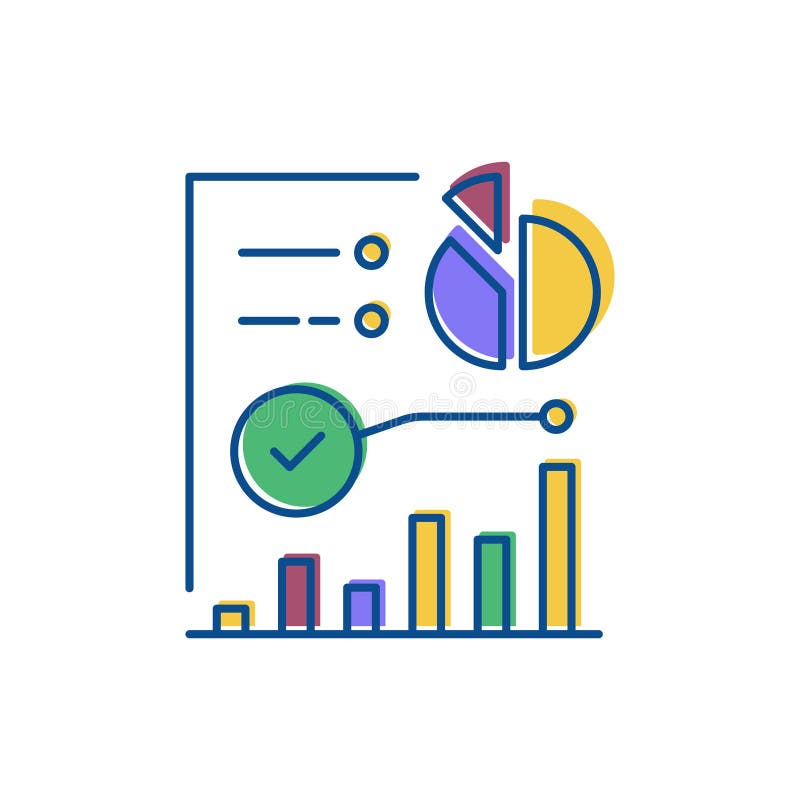 Display of Statistical and Analytical Data in Charts Stock Illustration ...