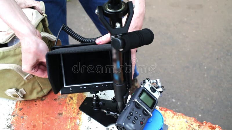 Display, Stick and Steadicam Device for Stock Video - Video of ...