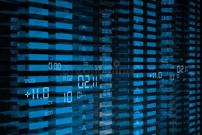 Display of Stock Market Quotes Stock Illustration - Illustration of ...