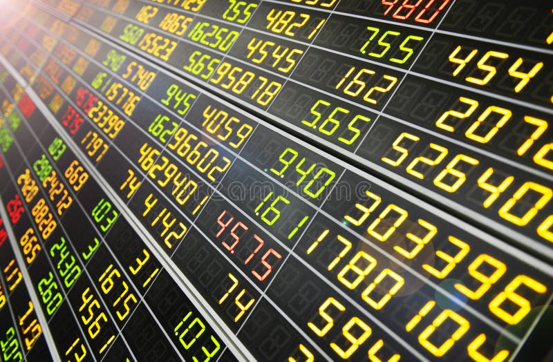 Display of Stock Market Quotes Stock Photo - Image of company, concept ...