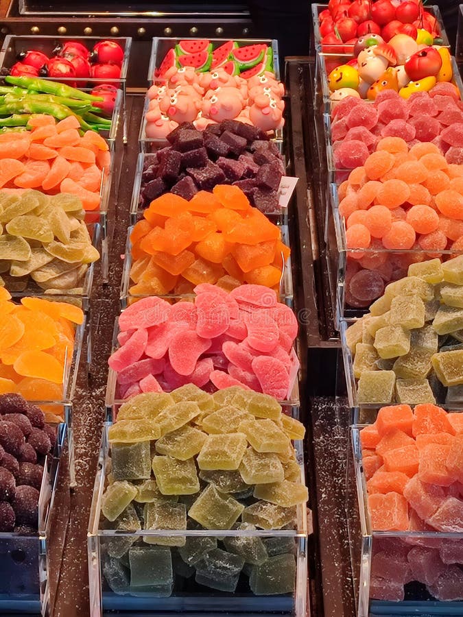 Display of Sweets at a Market Stall Stock Photo - Image of child, heap ...
