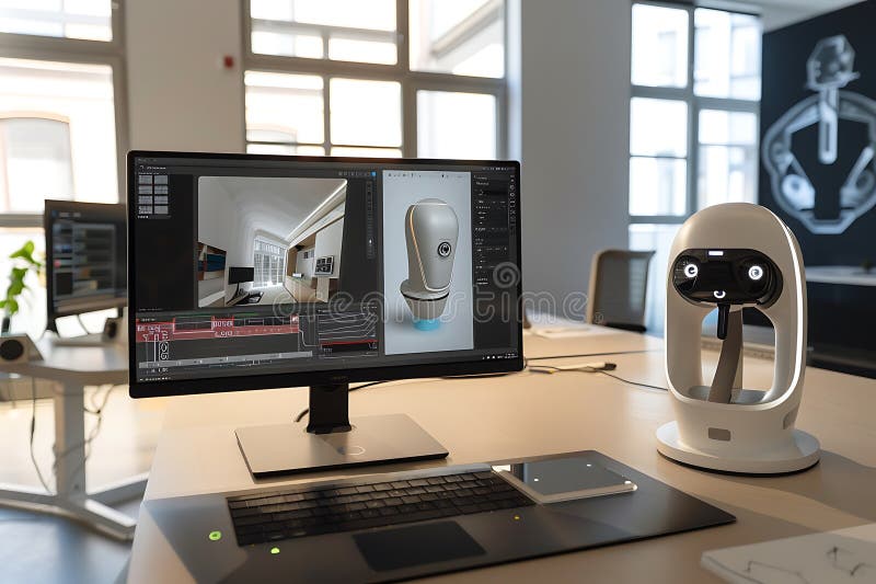 Display Systems for Advanced Data Visualization and Control Stock Illustration - Illustration of ...