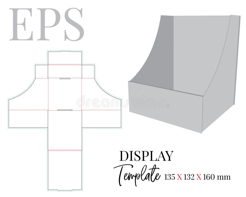 Counter Display Template, Vector with Die Cut / Laser Cut Layers ...