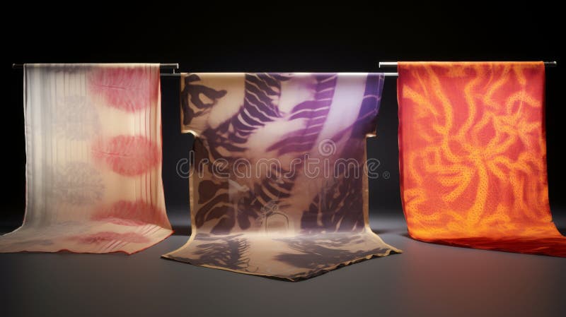 Textured Fabrics Display stock illustration. Illustration of modern ...