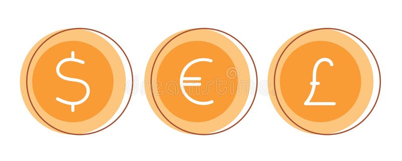 Three Different Types of Currency Displayed Stock Vector - Illustration ...