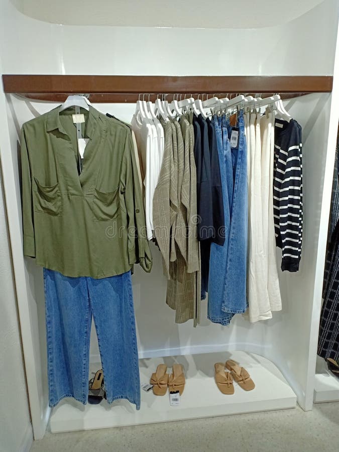 Display and Tidy Arrangement of Appareal Inside a Retails Shop. Stock ...