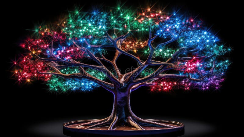 Display tree technology stock illustration. Illustration of environment ...