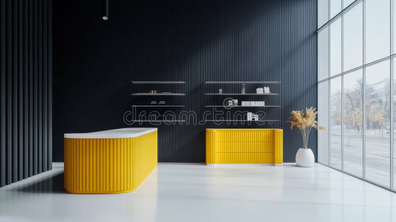 Display Units in a Store with a Minimalist Interior Have a Modern Look ...