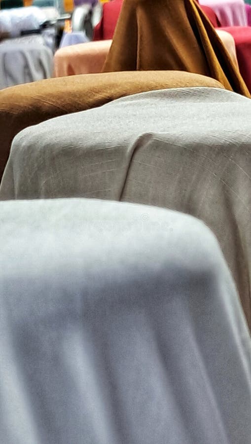 Display of Various Colored Fabrics. Stock Photo - Image of display ...