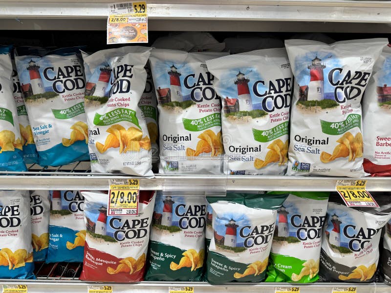 Display of Various Flavors and Varieties of Cape Cod Potato Chips at a ...