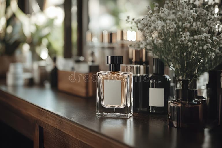 Display of Various Perfume Products in a Modern Store Setting Stock ...