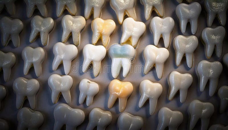 Display of Various Tooth Models in a Dental Educational Setting Stock ...