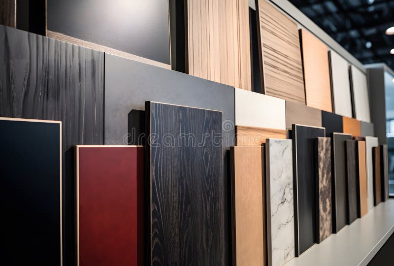 Kitchen Cabinet Door Finishes & Textures Stock Illustration ...