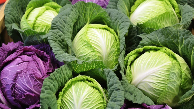 Display Vegetable Cabbage Vegetable Stock Illustration - Illustration ...