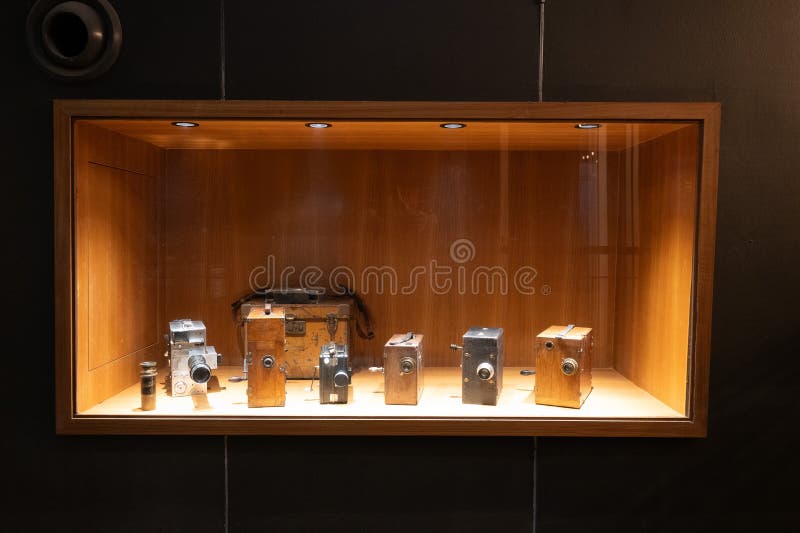 A Display of Vintage Cameras Showcasing the Evolution of Photography in ...