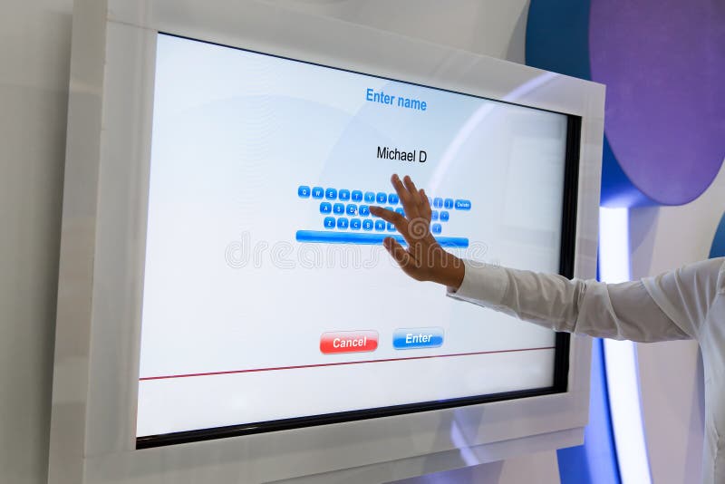 Display with Virtual Keyboard Stock Image - Image of indoors, doctor ...