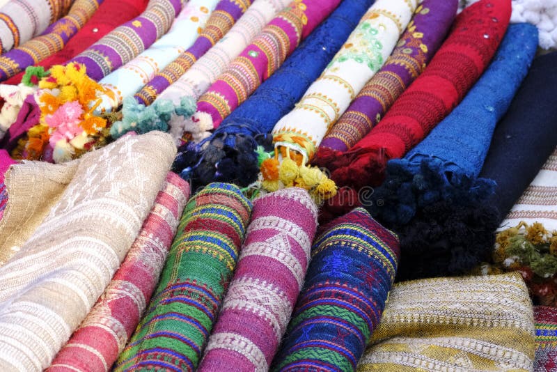 Display of Vivid and Colorful Indian Sari, India Textile, Selective ...