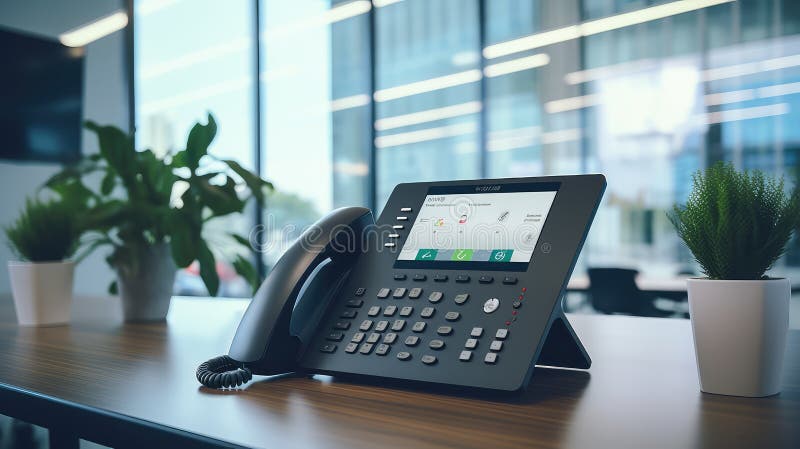 Display voip desk phone stock illustration. Illustration of workplace ...
