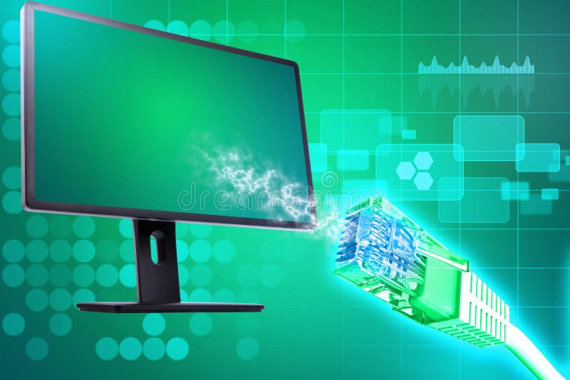 Display with Wire and Graph Stock Illustration - Illustration of ...