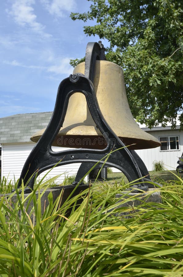 Displayed church bell stock image. Image of outside, bell - 59954857
