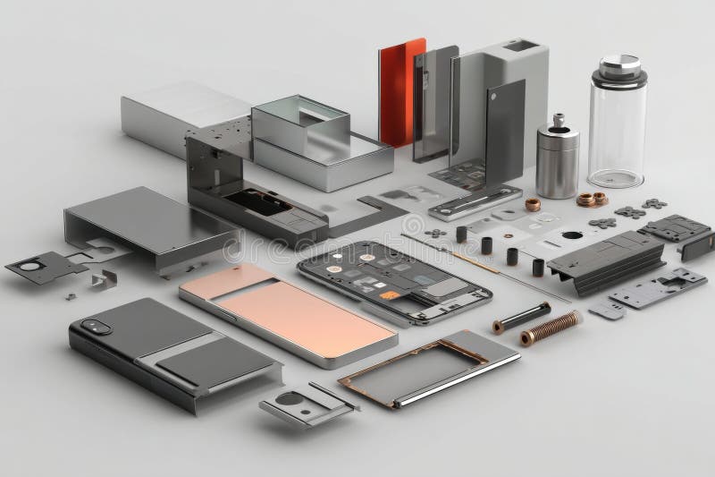 Modular Smartphone Concept Showcasing Exploded View of Components ...