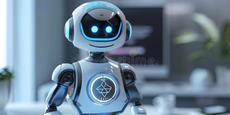 Displayed on Its Digital Screen, the Advanced Robot Features a Security ...