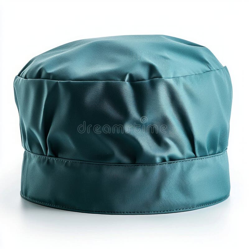 Displayed Plain White Background Disposable Scrub Hat Showcases Neat ...