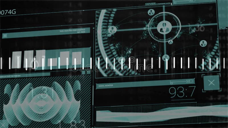Displaying Animation of Data Graphs and Network Connections in Futuristic Style Stock Video ...
