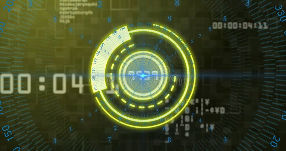 Displaying Central Circular HUD Graphic Glowing on Virtual Panel, with ...