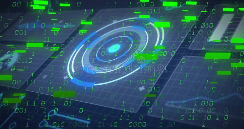 Displaying Central Circular HUD in Grid Interface, with Floating Green ...