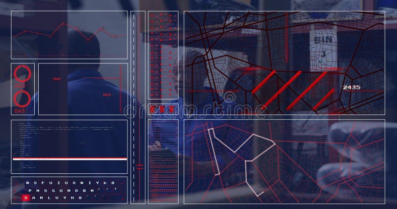 A Digital Interface Displaying Complex Data Visualizations and Financial Information Shown Here ...